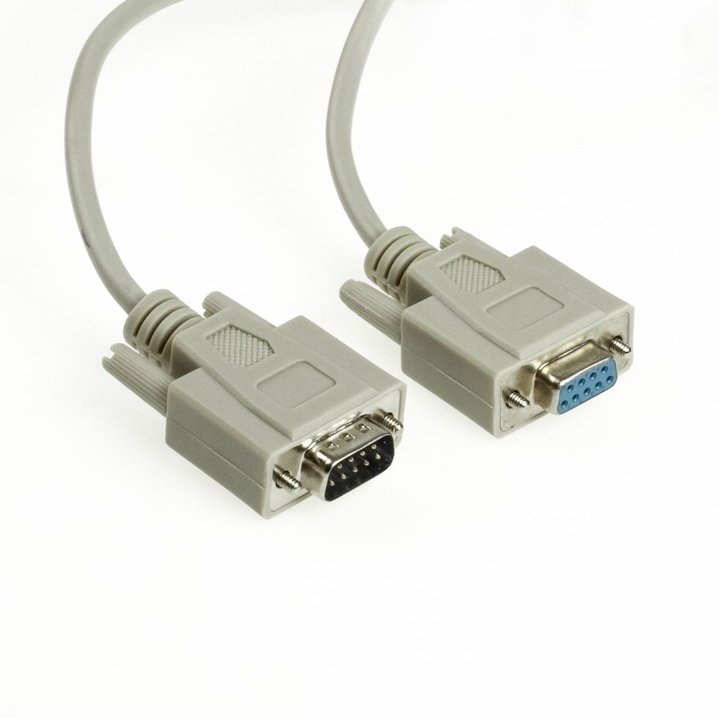 Serial cable DB9 male to DB9 female, 5m, e.g. for RS232 | C2-09-05